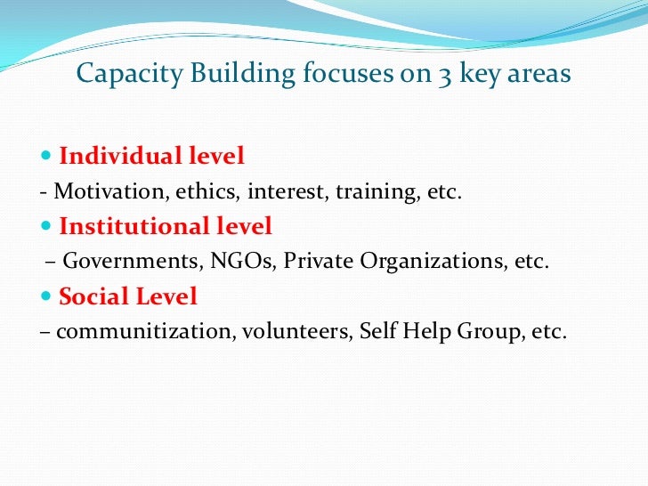 Capacity building beyond training groupwork
