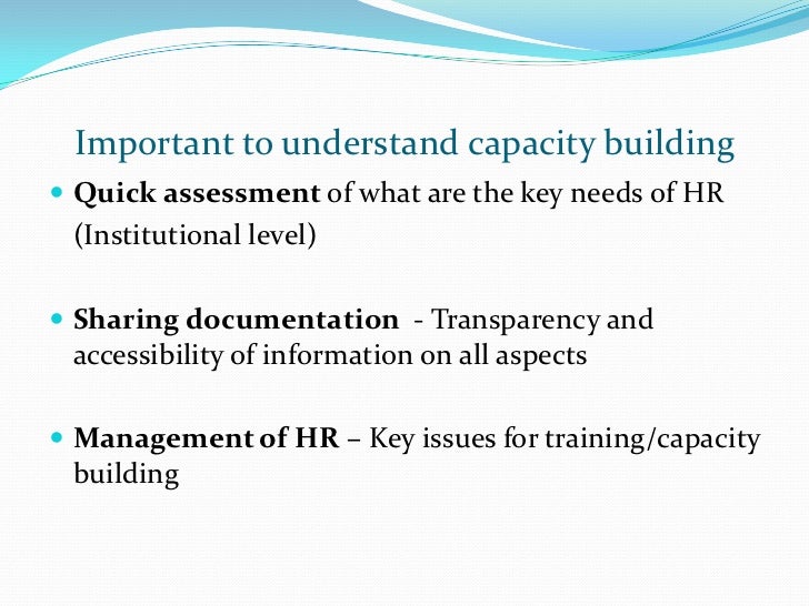 Capacity building beyond training groupwork
