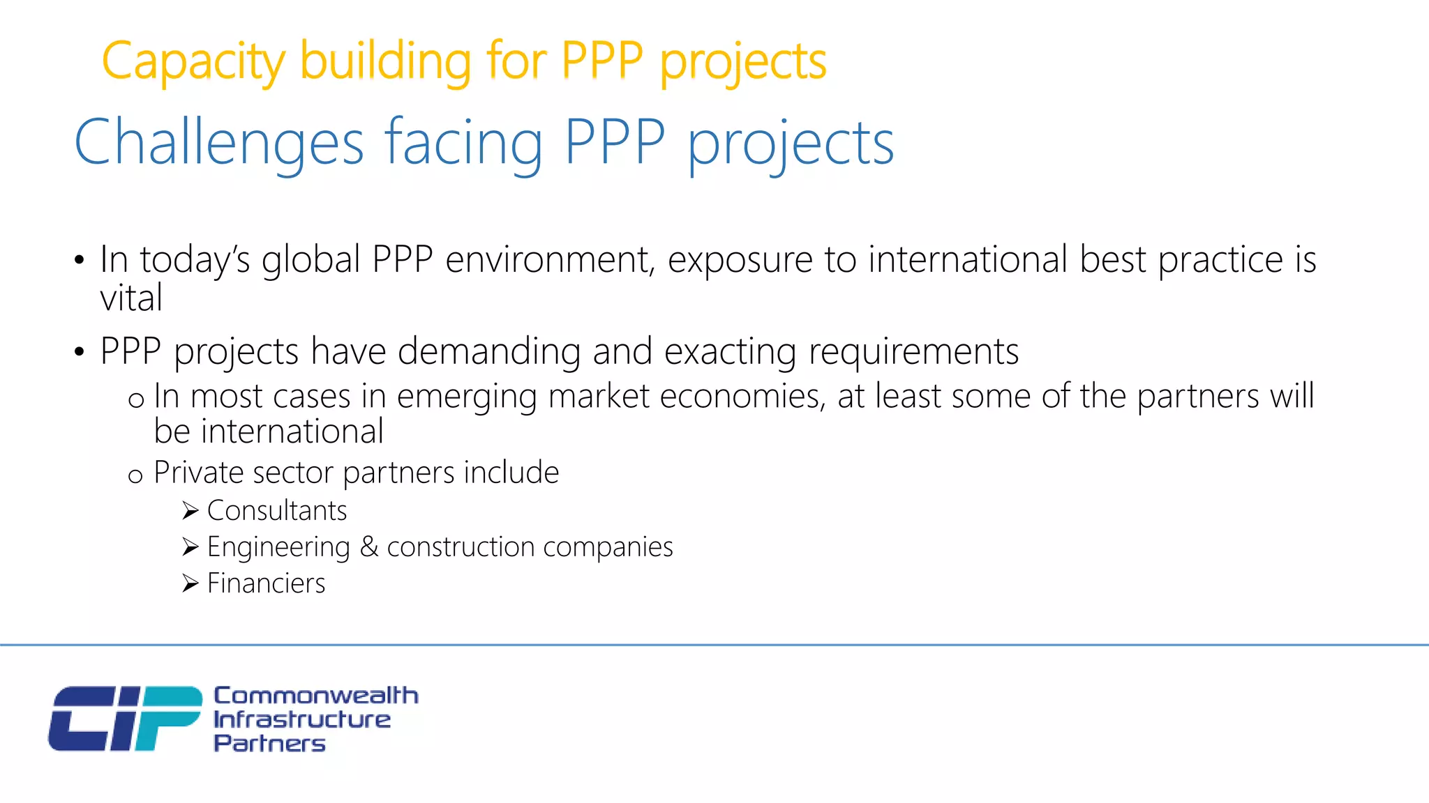 Capacity Building for PPP projects | PPTX