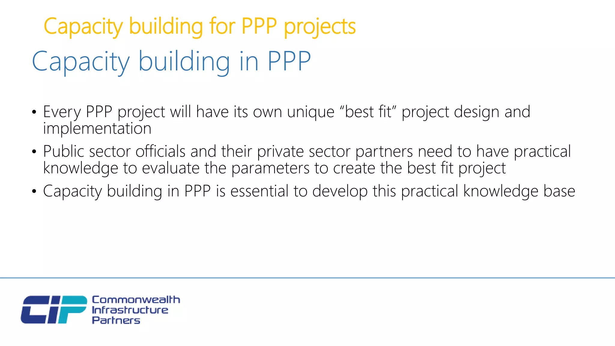 Capacity Building for PPP projects | PPTX
