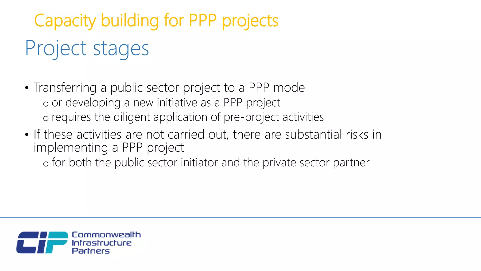 Capacity Building for PPP projects | PPTX