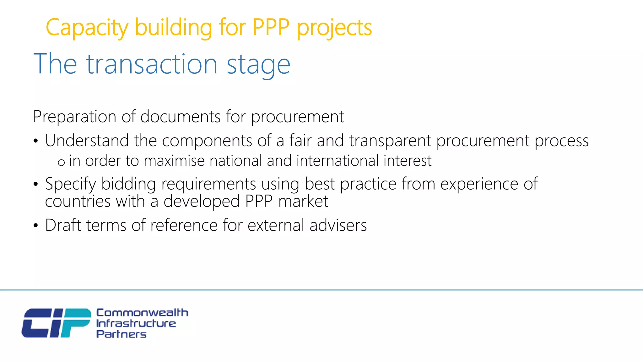 Capacity Building For Ppp Projects Pptx