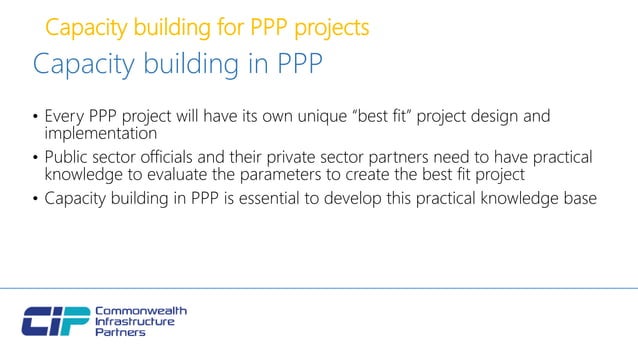 Capacity Building for PPP projects | PPTX