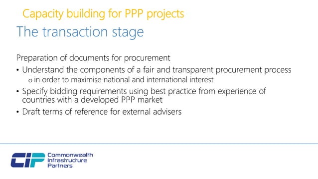 Capacity building for PPP projects | PPT