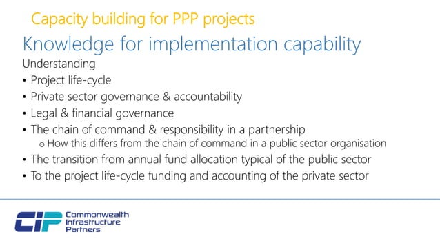 Capacity building for PPP projects | PPT