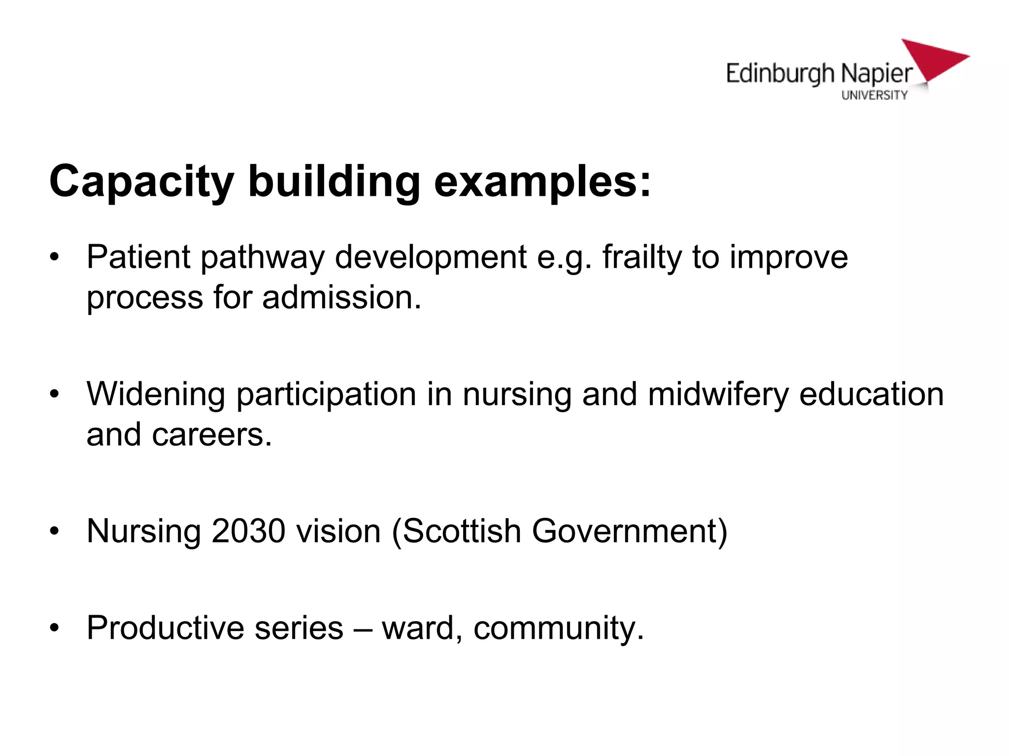 Capacity building in health and social care | PPTX