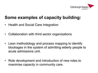 Capacity building in health and social care | PPTX