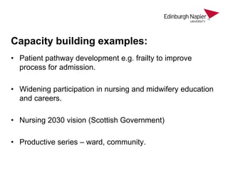 Capacity building in health and social care | PPTX