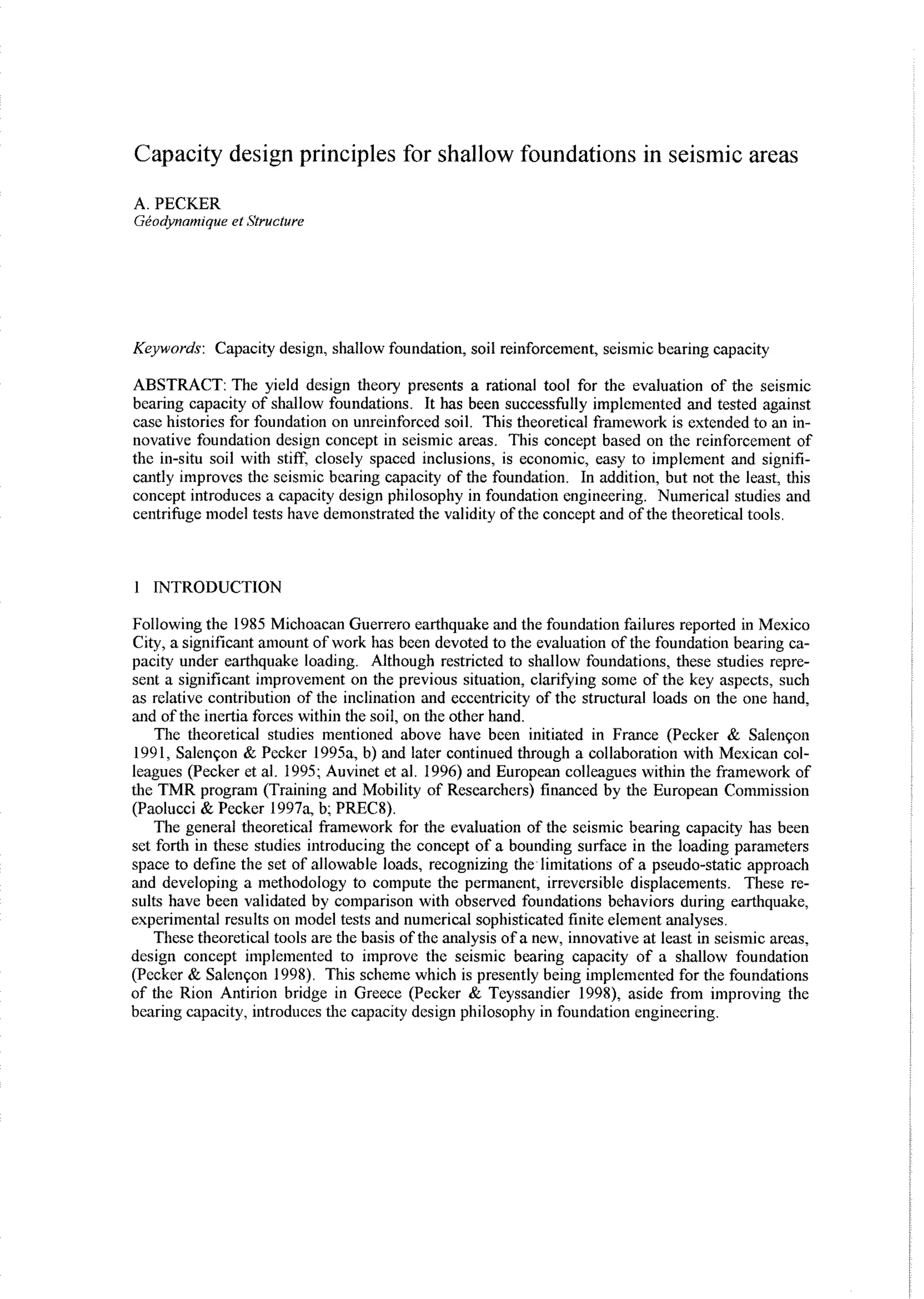 Capacity design principles | PDF