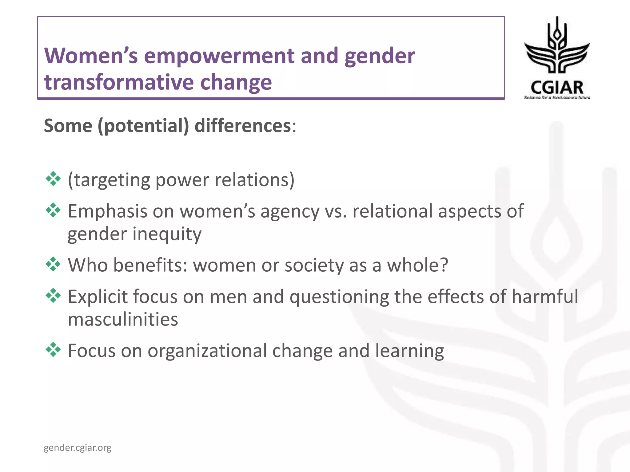 Gender Transformative Approaches In Agriculture Pptx Car Culture