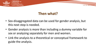 Collecting sex-disaggegated data | PPTX