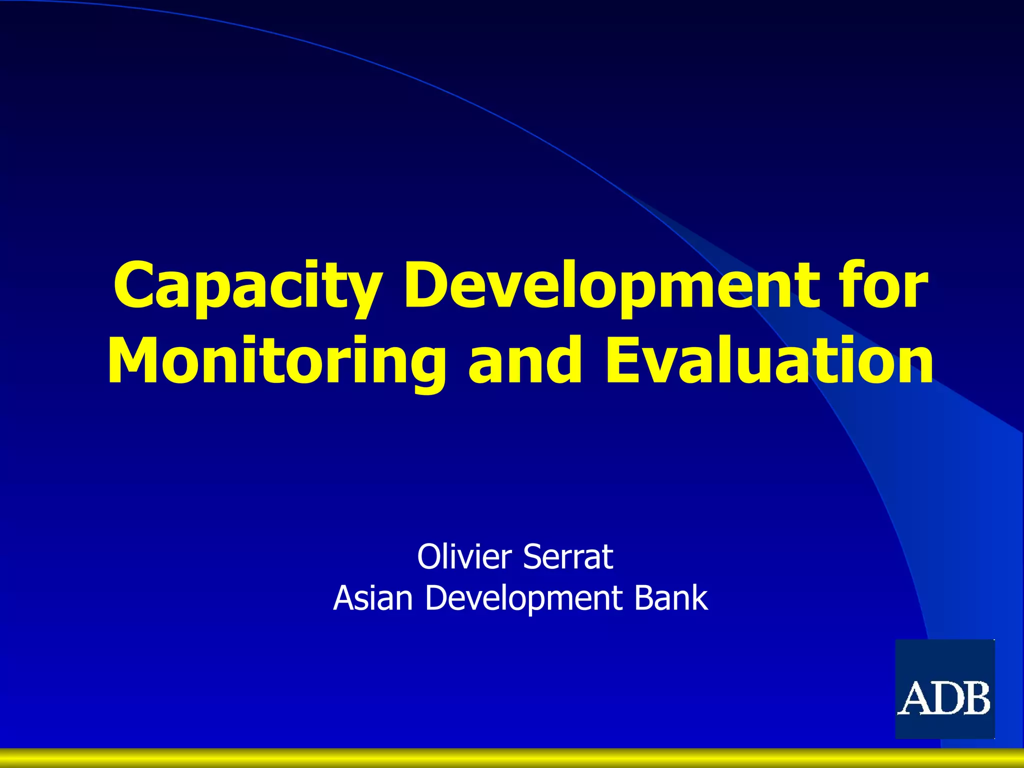 Capacity Development For Monitoring And Evaluation | PPT