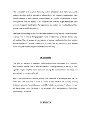 Capacity Framework | DOC