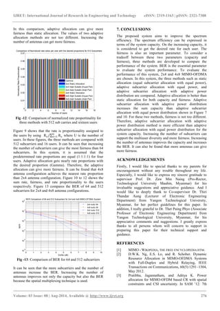 Capacity improvement of mimo ofdma system using adaptive resource allocation algorithm | PDF