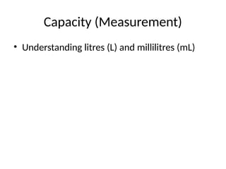 Capacity Lesson grade 3 periodic test 51 | PPTX