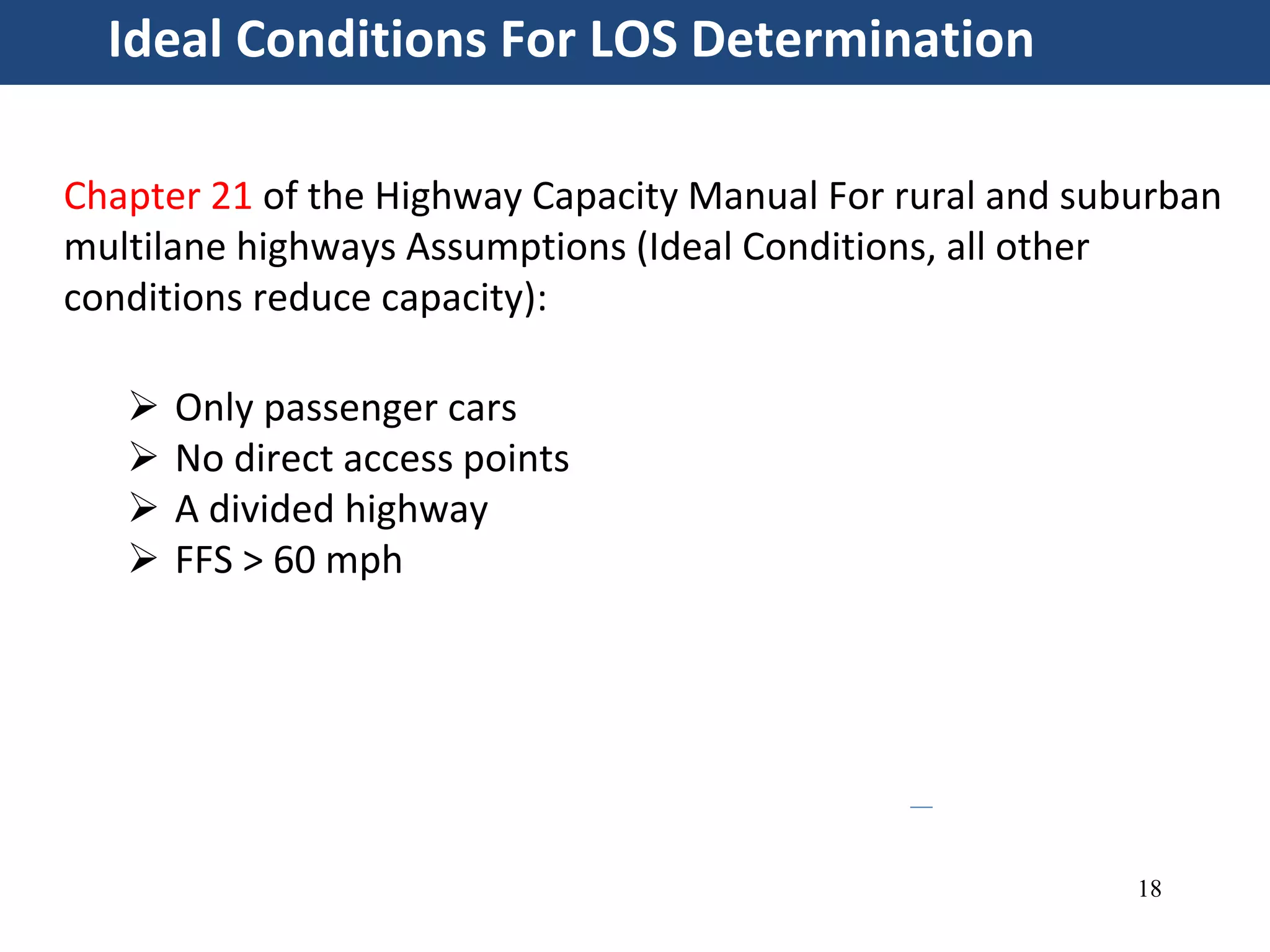Capacity & level of service (transportation engineering) | PPTX