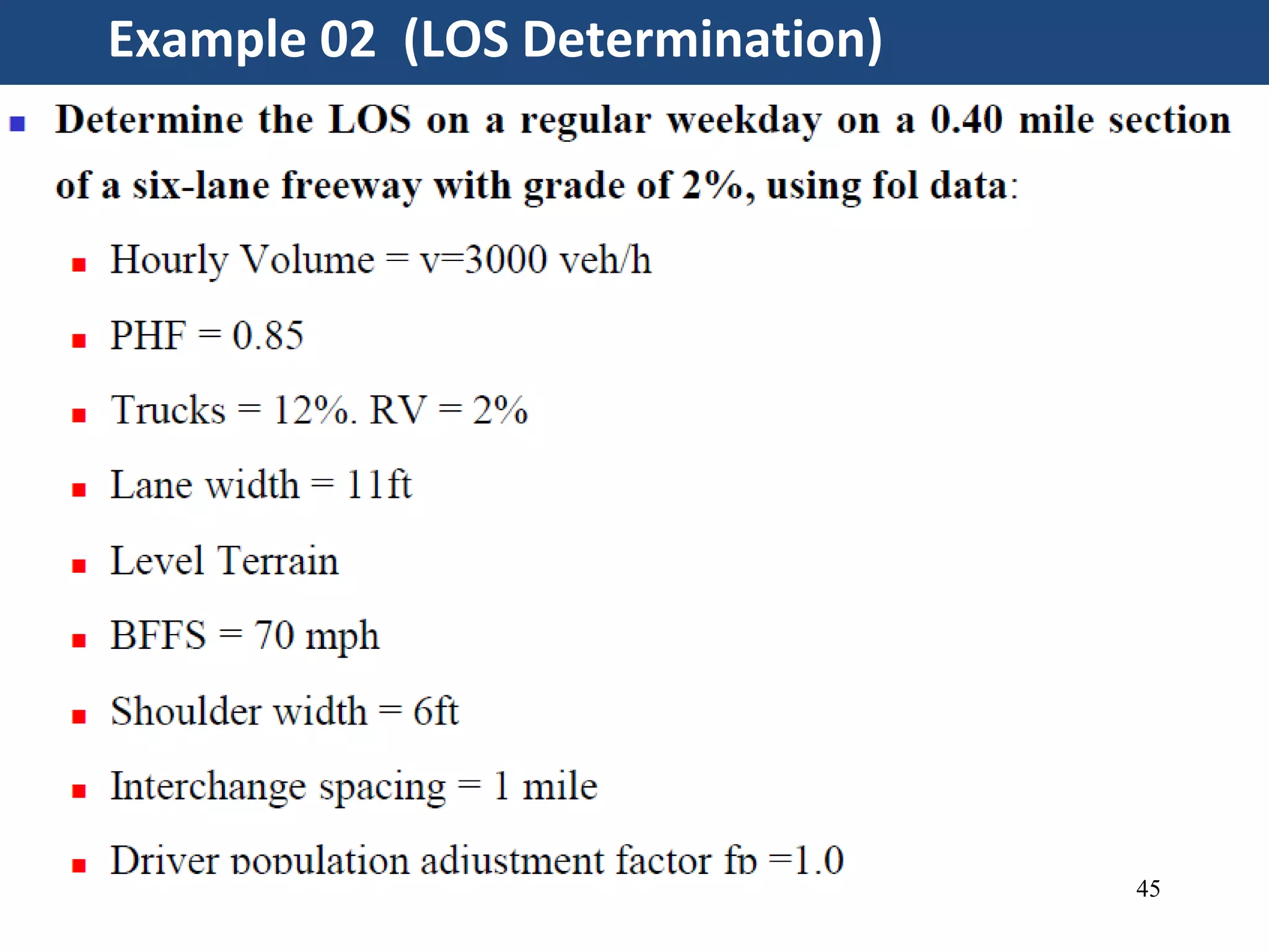 Capacity & level of service (transportation engineering) | PPTX