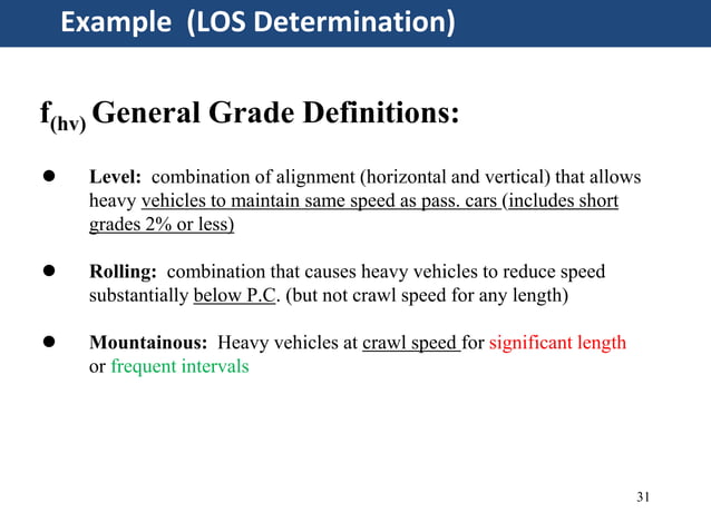 Capacity & level of service (transportation engineering) | PPTX