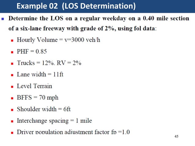 Capacity And Level Of Service Transportation Engineering Pptx