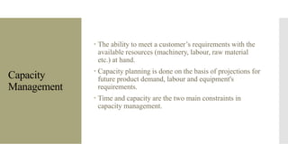 Capacity management | PPTX