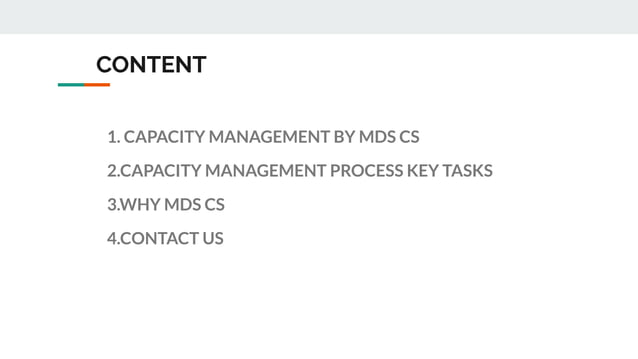 Capacity Management | PPT