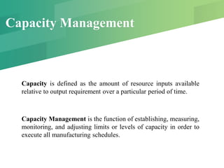 Capacity Management : Telecommunications | PDF