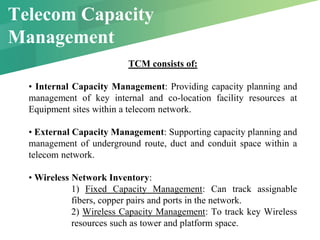 Capacity Management : Telecommunications | PDF