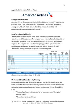 Capacity Management in Airline Industry- A Case Study | PDF