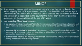 Capacity of Parties to a contract - Essentials of a valid contract | PPTX