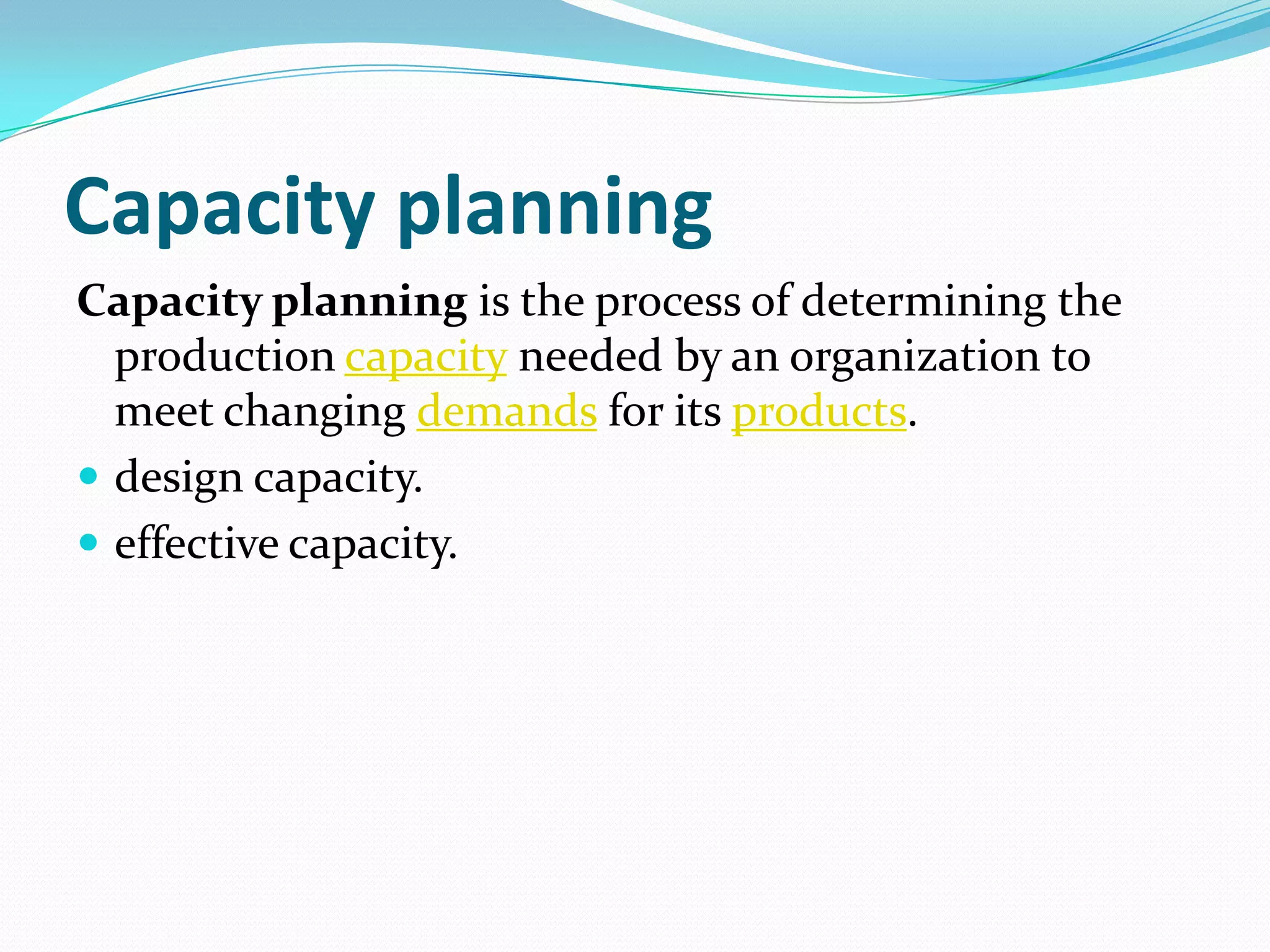Capacity planning | PPTX