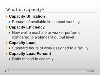 Capacity planning | PPTX