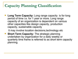 Capacity planning | PPT