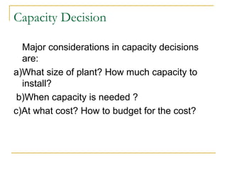 Capacity planning | PPT