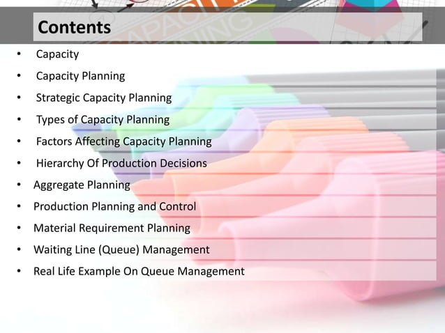 Industrial Capacity Planning & Queue Management | PPTX