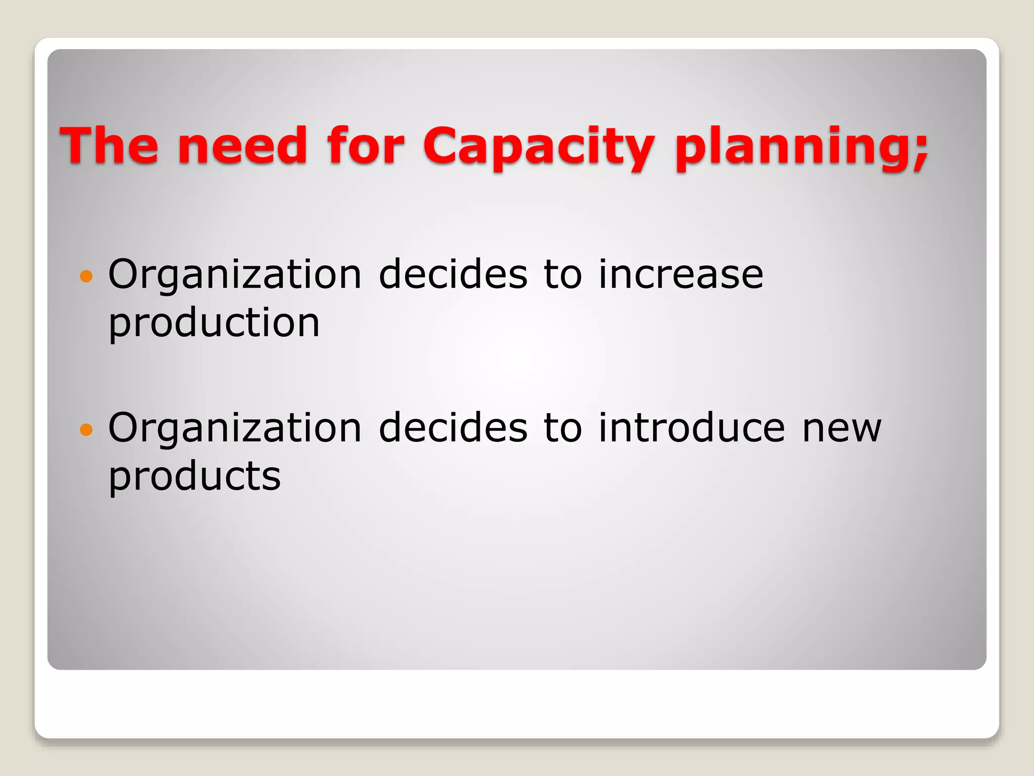 Capacity planning | PPTX