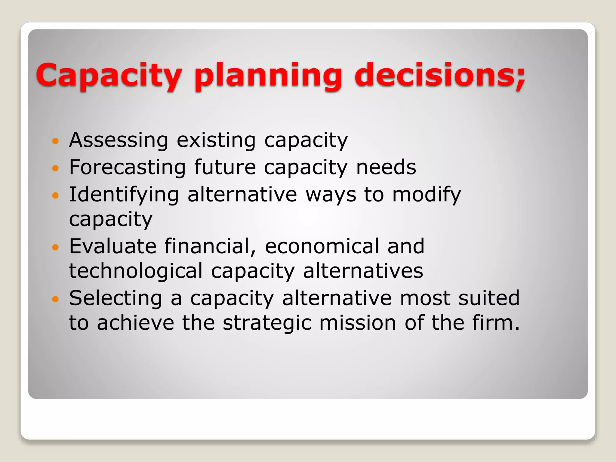Capacity planning | PPTX