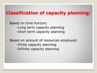 Capacity planning | PPTX