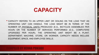 capacity planning.pptx | Business | Business and Finance