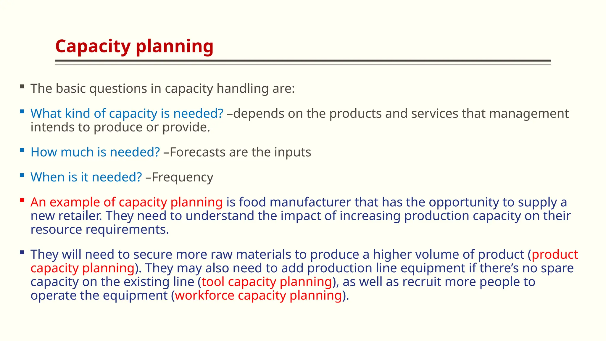 Capacity planning - basic questions in capacity handling | PPT