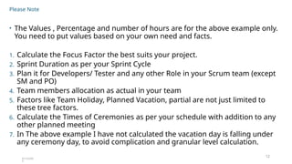 Capacity Planning for Sprints in Agile Scrum | PPTX