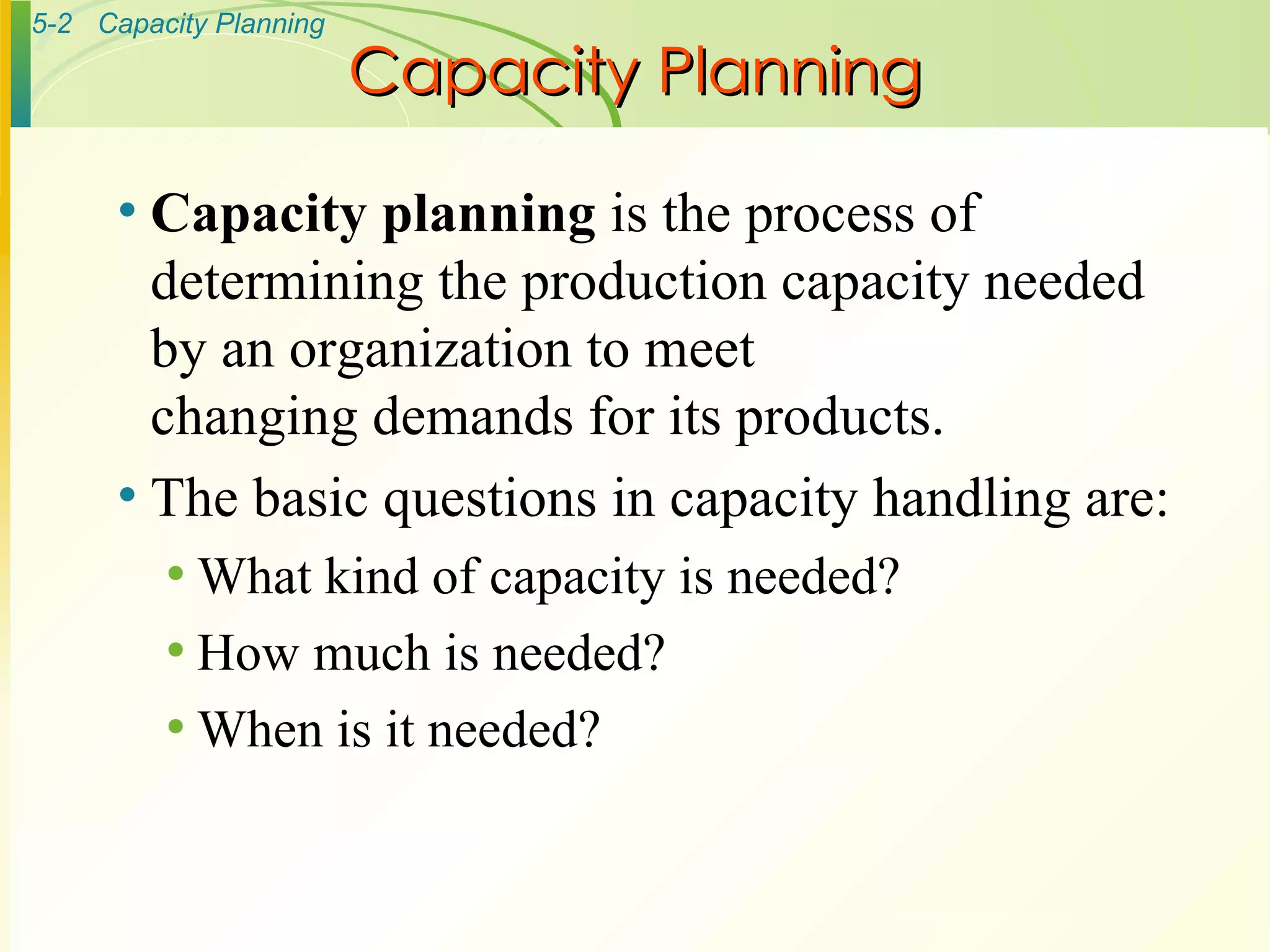 Capacity planning | PPT