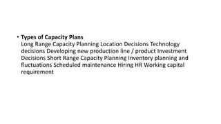 capacity planning and Forecasting.pptx | Business Accounting & Finance ...