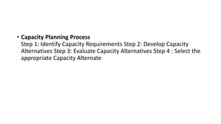 capacity planning and Forecasting.pptx | Business Accounting & Finance ...