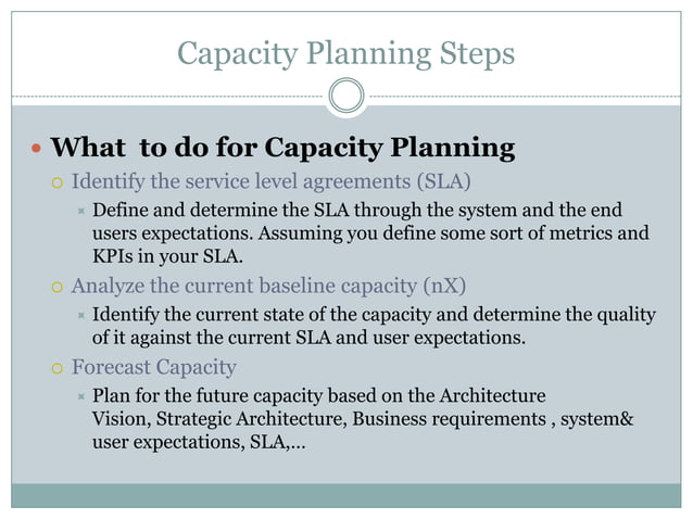 Capacity Planning and Modelling | PPTX