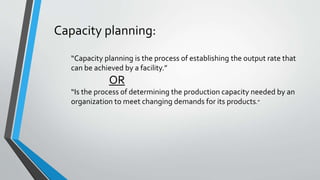 Capacity planning | PPTX
