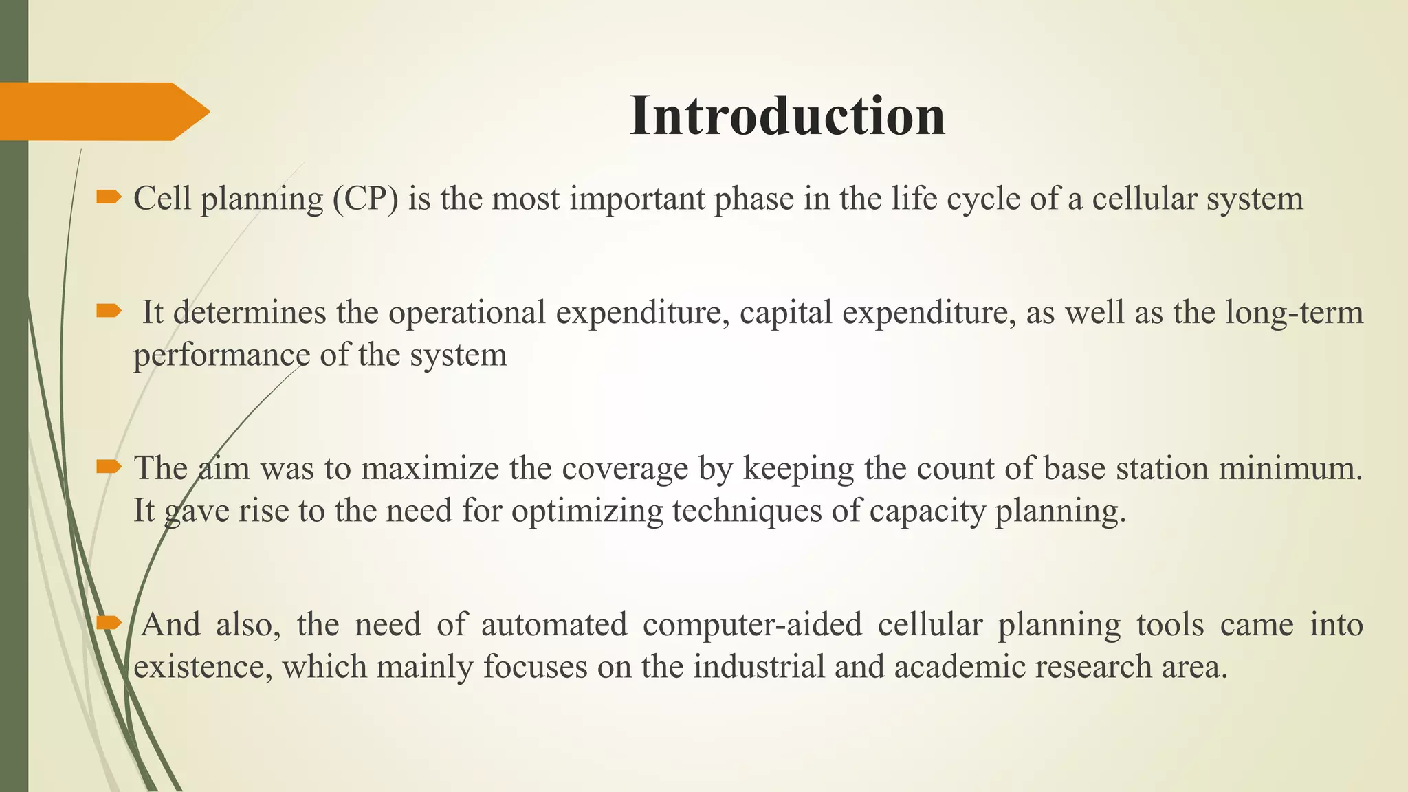 Capacity planning in cellular network | PPTX