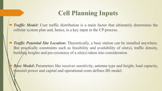 Capacity planning in cellular network | PPTX