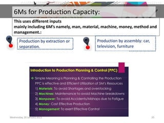 Production Planning and Control , PPC Capacity measurement | PPT