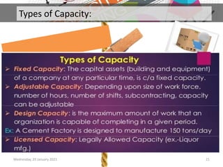 Production Planning and Control , PPC Capacity measurement | PPT