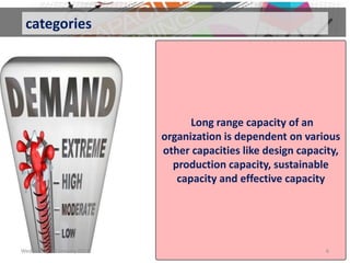 Production Planning and Control , PPC Capacity measurement | PPT